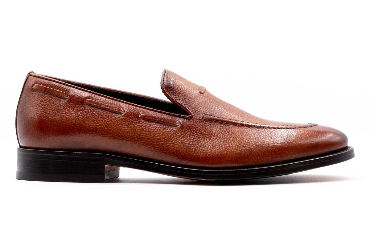 Napoli Italian Calf Leather Venetian Loafers - Biscotti | Martin Dingman