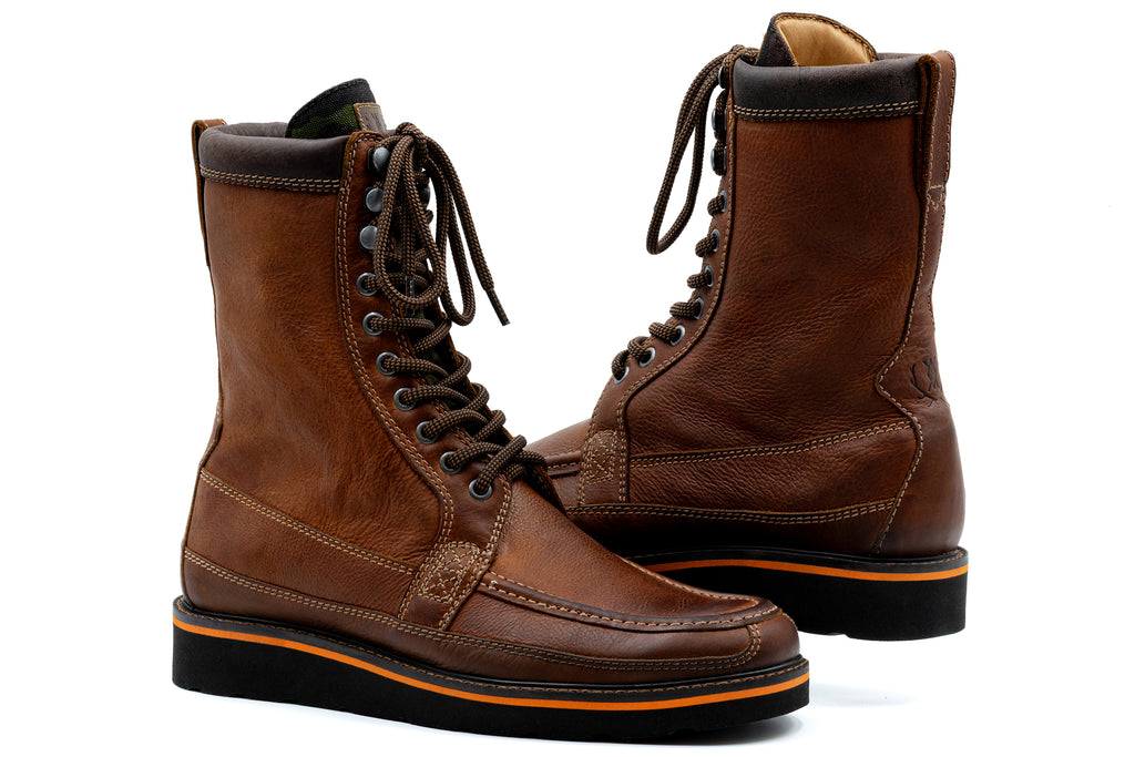 Laverack Oiled Saddle Leather Field Boots - Chestnut | Martin Dingman
