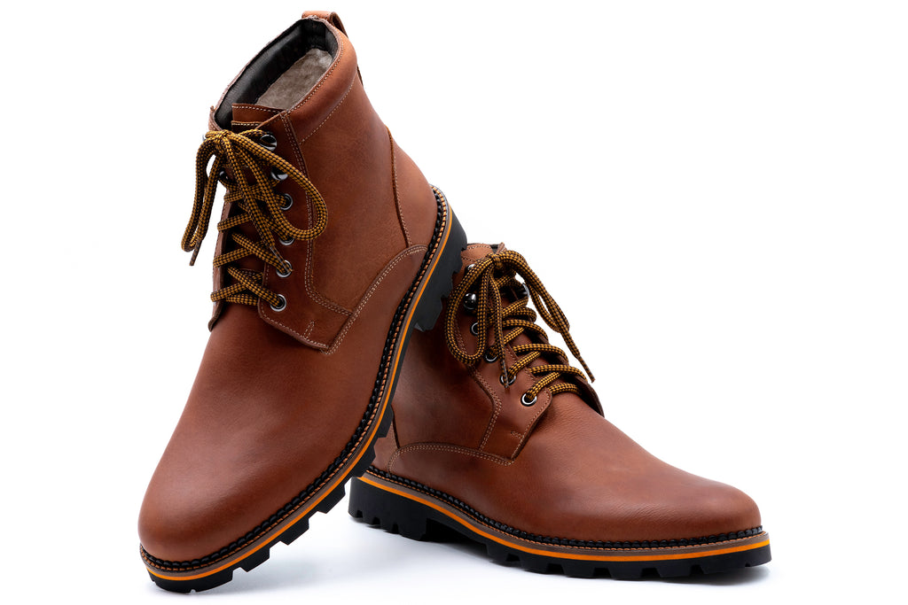 Bad Weather Oiled Saddle Leather Boots - Chestnut | Martin Dingman
