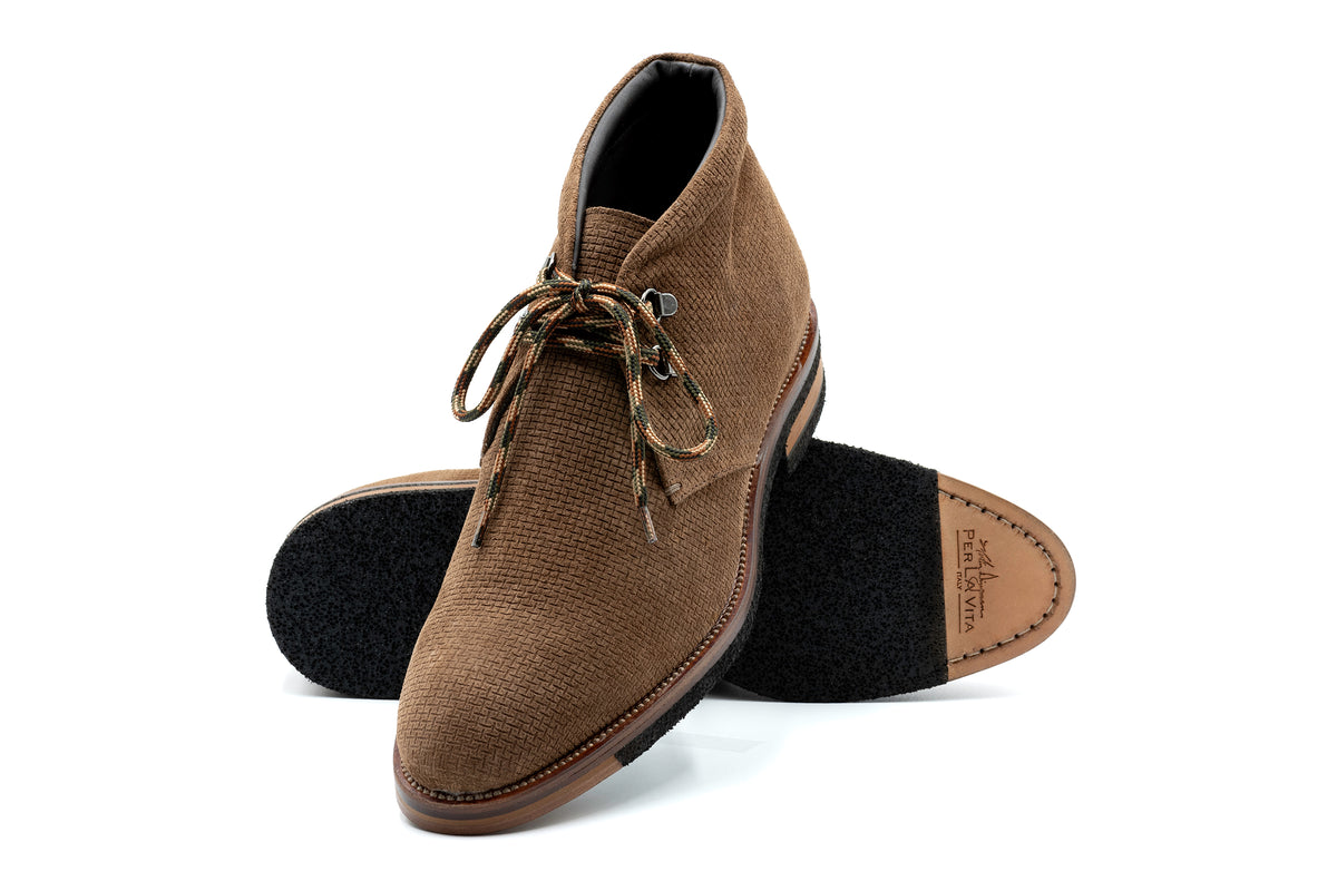 Tuscan Premium Italian Suede Chukka - Tobacco | Martin Dingman
