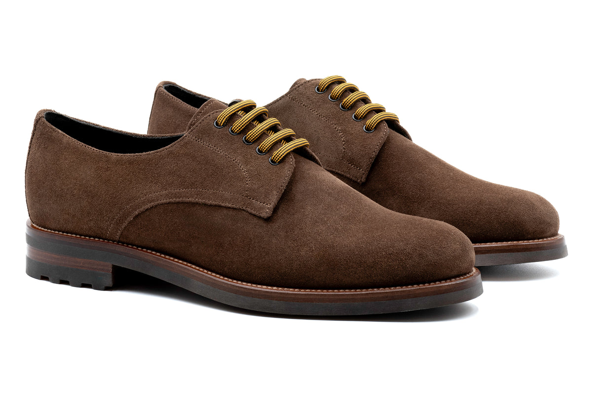 Napoli Premium Italian Suede Plain Toe - Earth | Martin Dingman