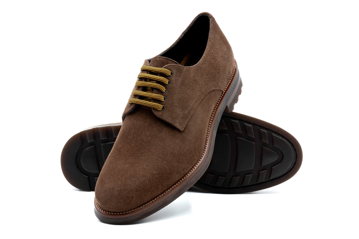 Napoli Premium Italian Suede Plain Toe - Earth | Martin Dingman