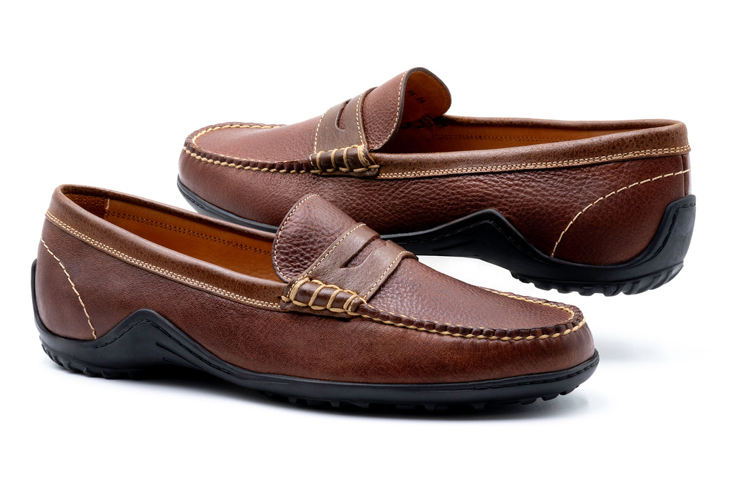 Bill Royal Bullhide Penny Loafers - Chestnut | Martin Dingman