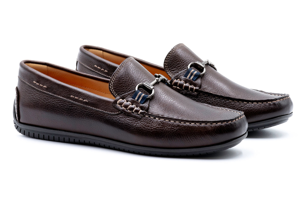 Bermuda Glove Leather Horse Bit Loafers - Walnut | Martin Dingman