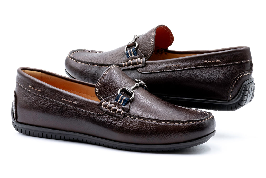 Bermuda Glove Leather Horse Bit Loafers - Walnut | Martin Dingman