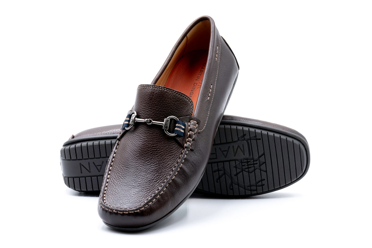 Bermuda Glove Leather Horse Bit Loafers - Walnut | Martin Dingman