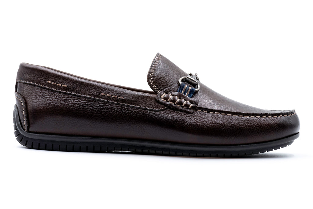 Bermuda Glove Leather Horse Bit Loafers - Walnut | Martin Dingman