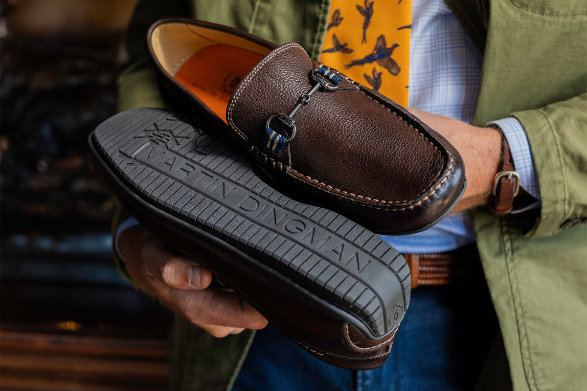 Bermuda Glove Leather Horse Bit Loafers - Walnut | Martin Dingman