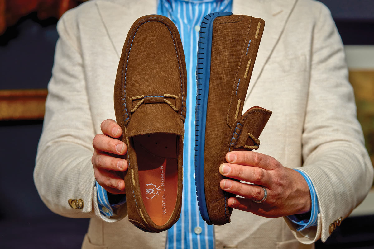 Bermuda Nubuck Braided Bit Loafers - Bark | Martin Dingman
