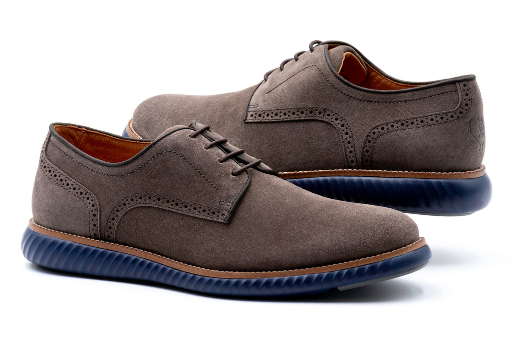 Countryaire Suede Plain Toe - Smoke | Martin Dingman