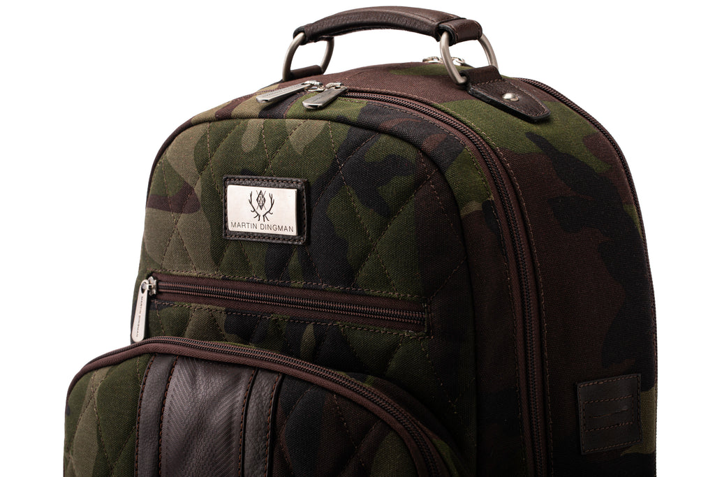Field Waxed Cotton Backpack - Green Camo | Martin Dingman