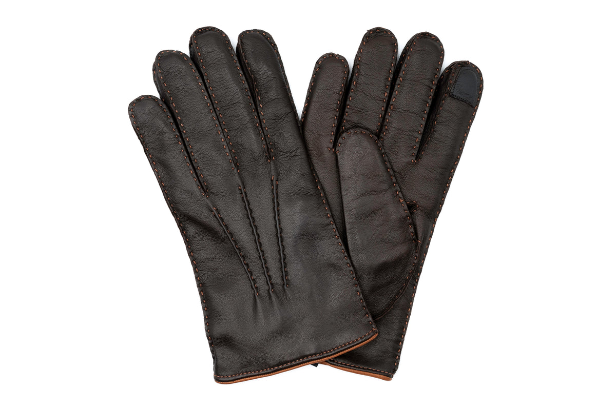 Classic Italian Lamb Gloves - Walnut | Martin Dingman