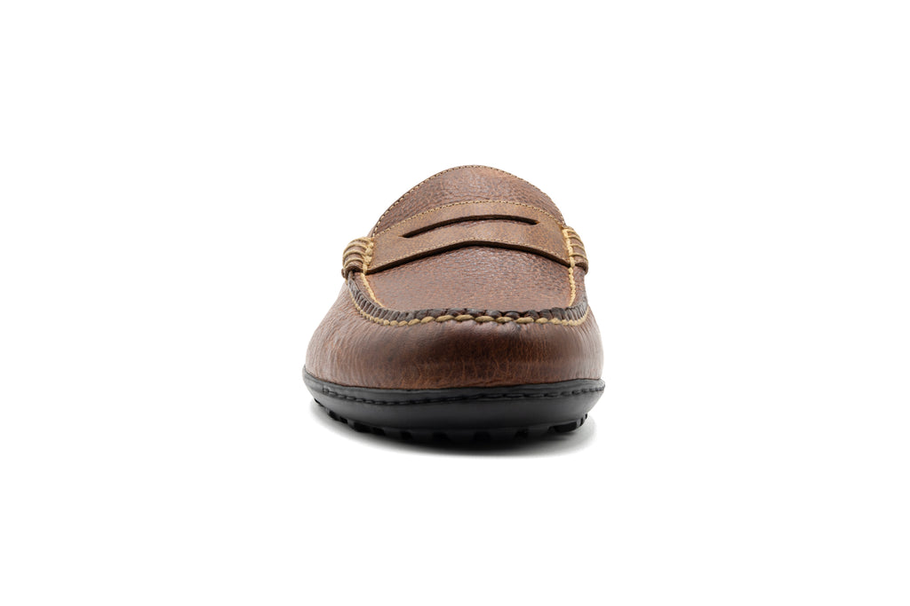 Bill American Bison Penny Loafers - Chestnut | Martin Dingman